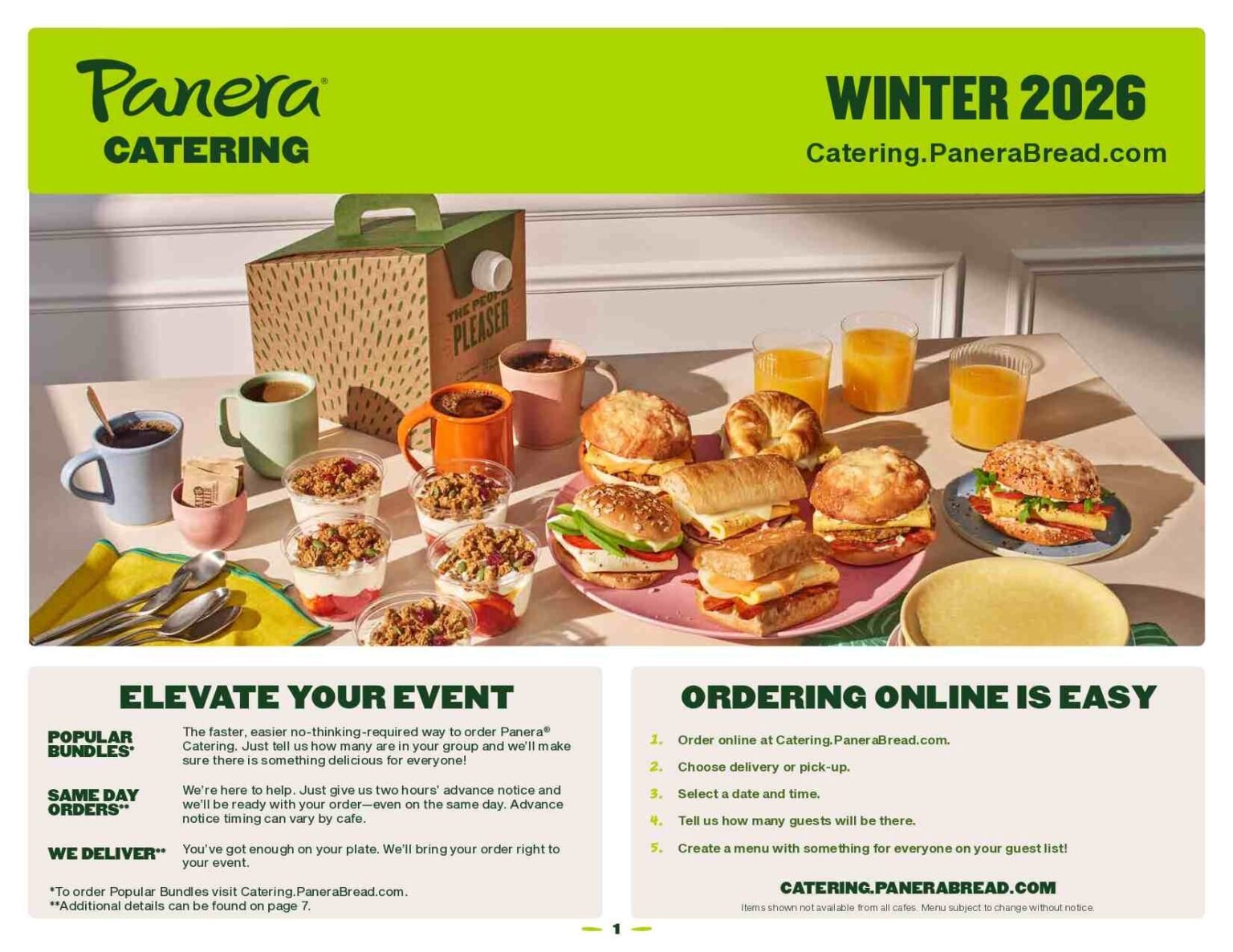 Panera Bread Catering Menu With Prices 2026