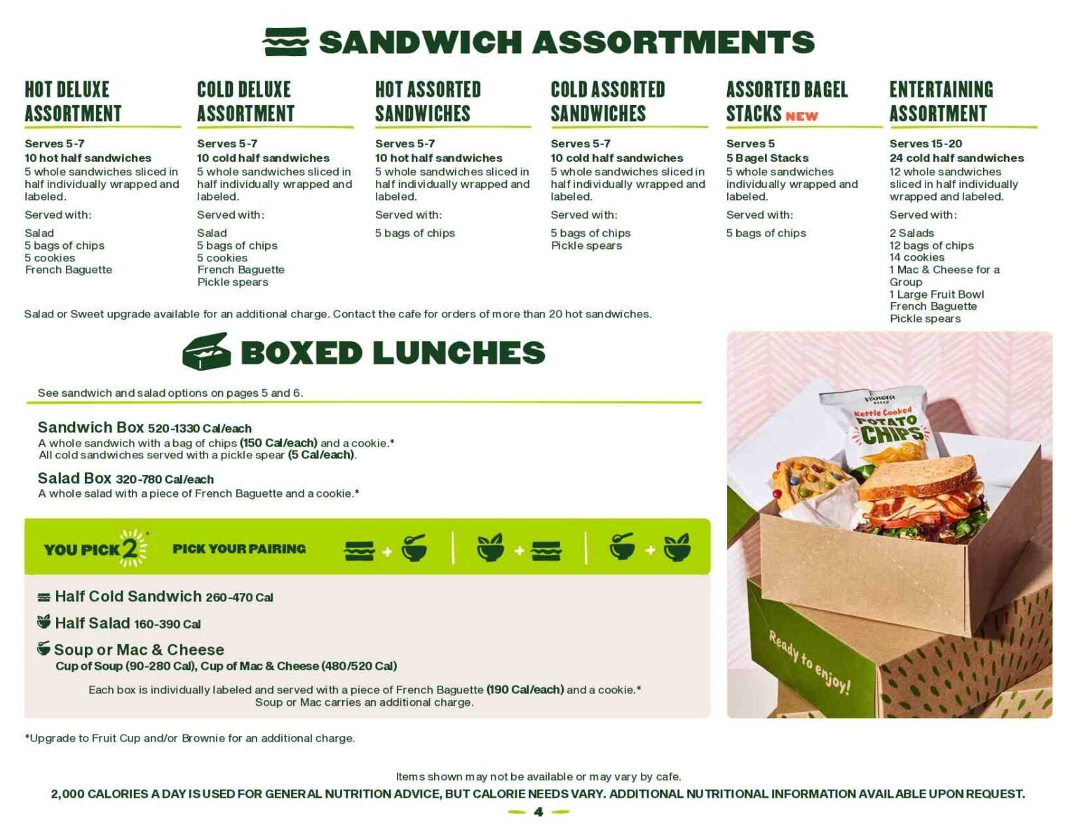 Panera Bread Catering Menu With Prices 2026